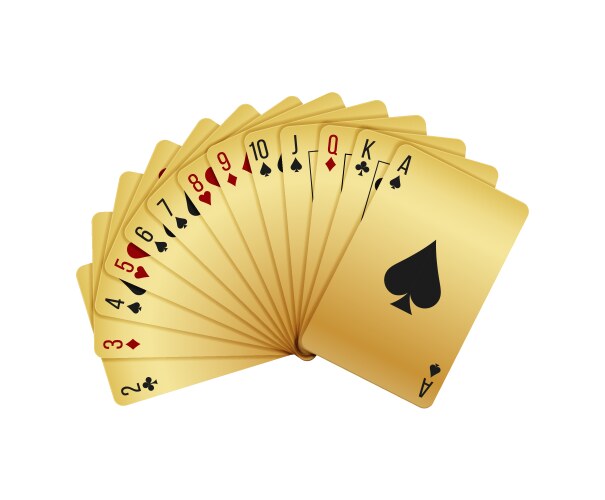 Realistic playing cards Royalty Free Vector Image