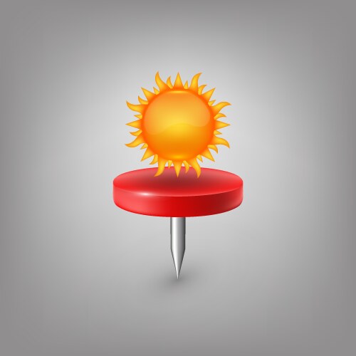 Red push pin lighthouse isolated Royalty Free Vector Image