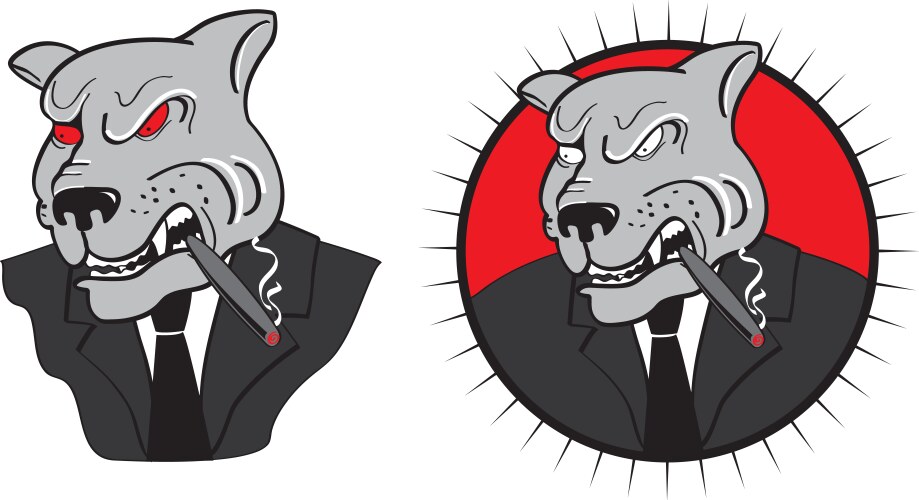 Pitbull boss esport mascot logo Royalty Free Vector Image