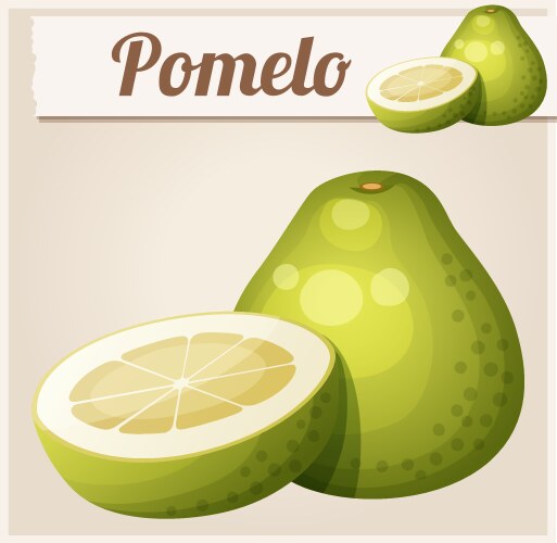 Pomelo exotic fruit tropical food icon Royalty Free Vector