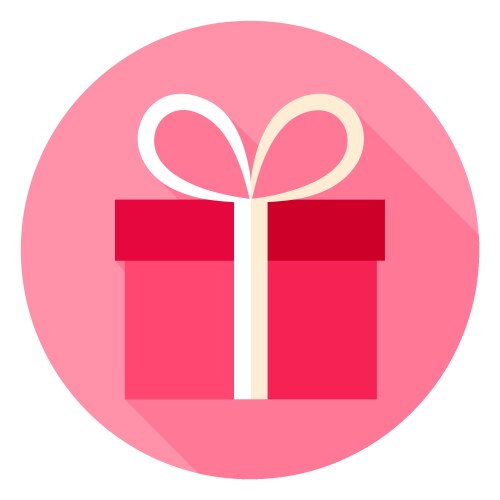 Gift box icon - holiday present graphic symbol Vector Image