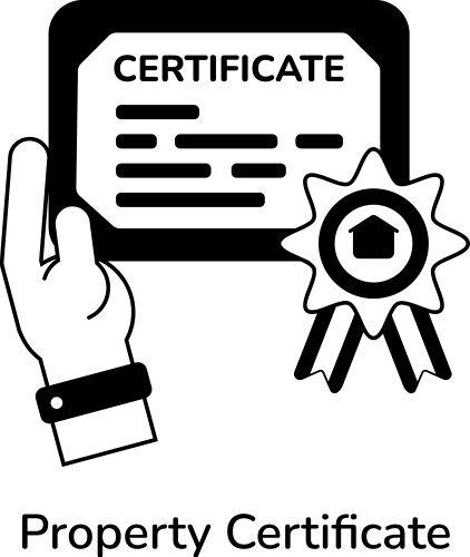 Property certificate Royalty Free Vector Image