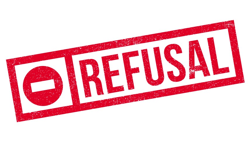 Refusal rubber stamp Royalty Free Vector Image