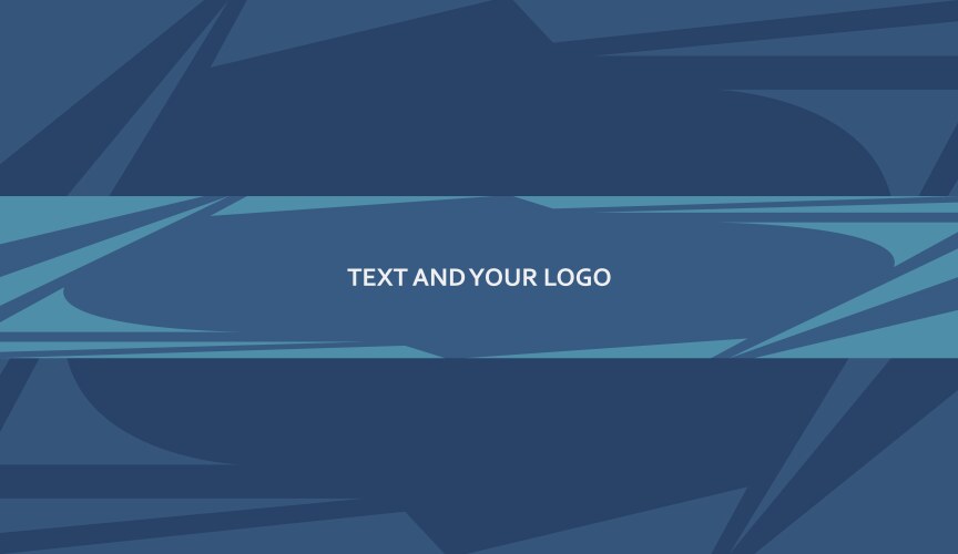 Abstract blue channel banner template Royalty Free Vector