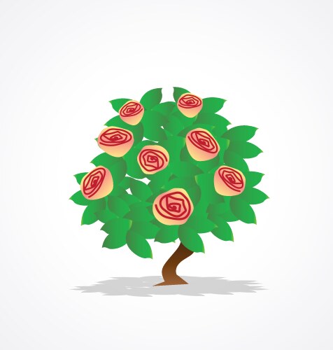 Red roses bouquet cartoon Royalty Free Vector Image