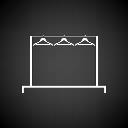 Clothing rail with hangers icon Royalty Free Vector Image