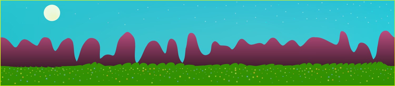 Cyan sky and mountains landscape Royalty Free Vector Image