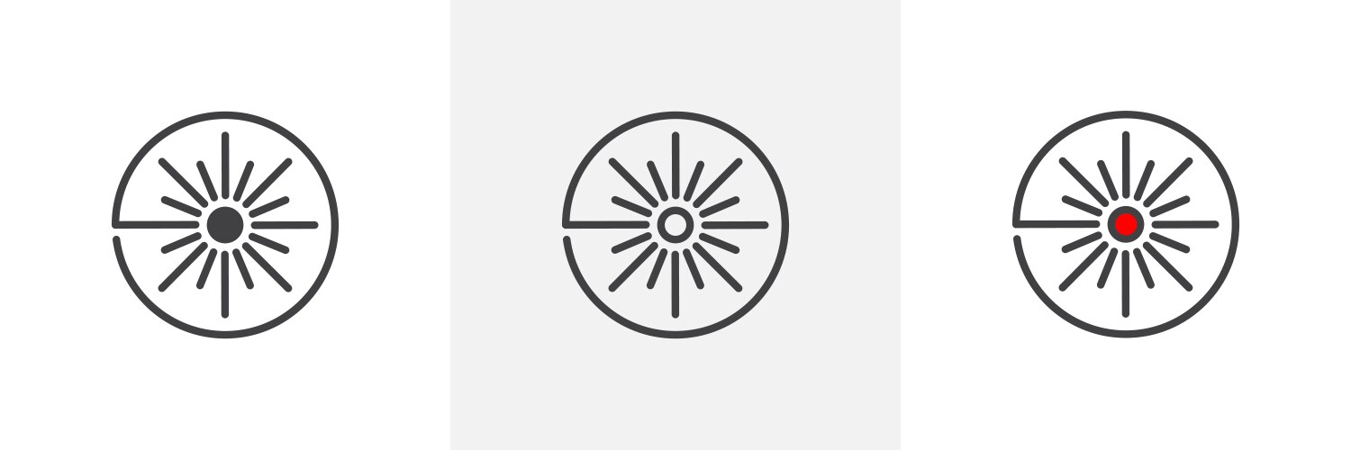 Laser beam line icon isolated on white background Vector Image