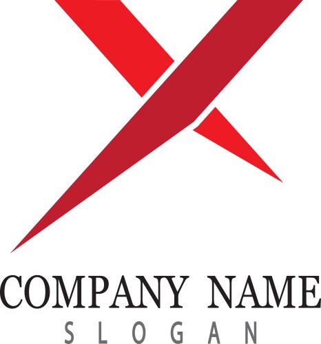 Letter x symbol design Royalty Free Vector Image