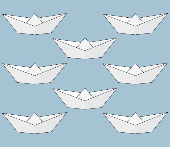 Origami plane and ship Royalty Free Vector Image