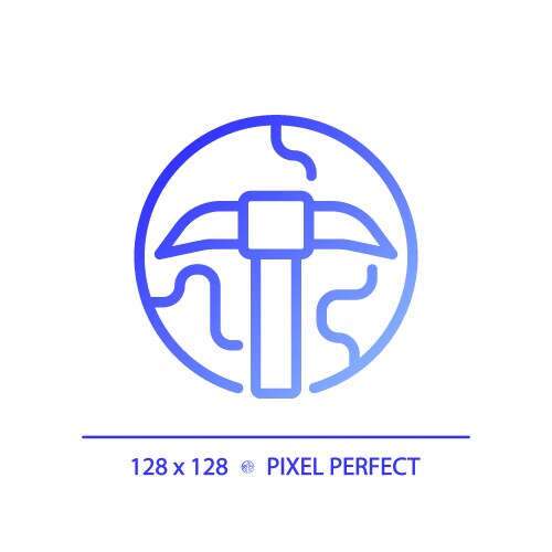 Data mining with stem pixel perfect gradient Vector Image
