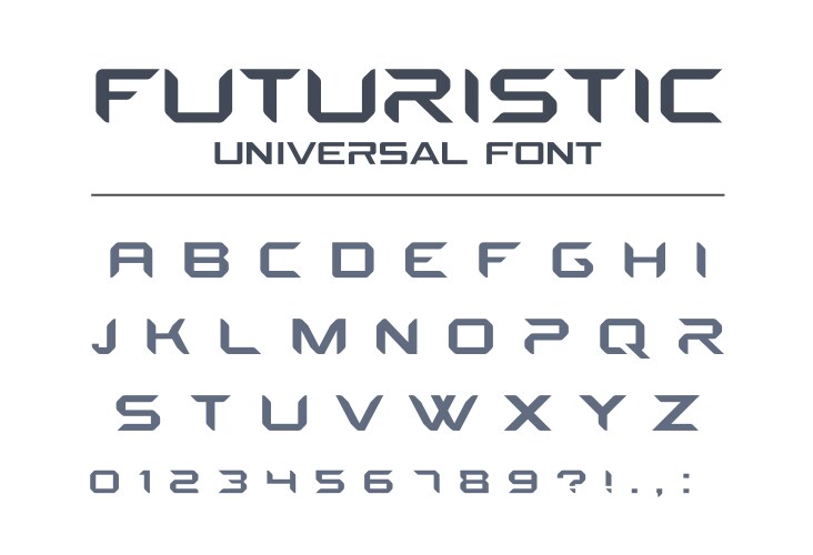 High speed universal font fast sport futuristic Vector Image