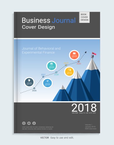 Medical journal cover design template Royalty Free Vector