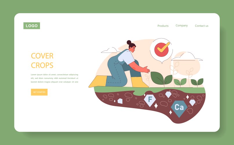 Cover crops concept Royalty Free Vector Image - VectorStock