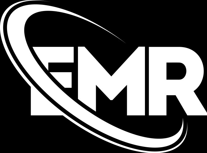 Emr circle letter logo design Royalty Free Vector Image