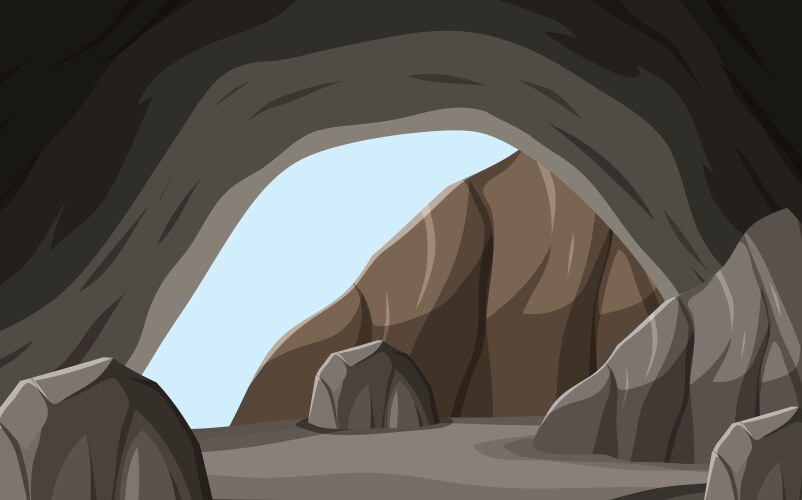 An isolated nature cave Royalty Free Vector Image