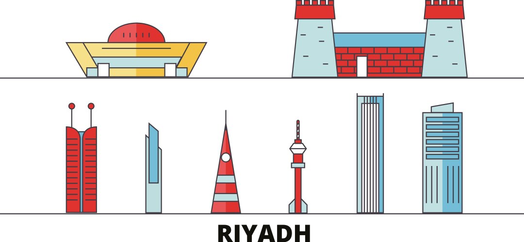 Saudi arabia riyadhmasmak travel landmark Vector Image