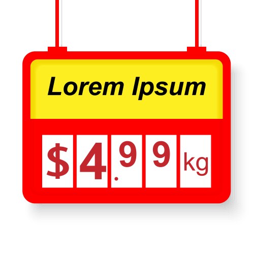 Supermarket Price Tag Vector Images (over 10,000)