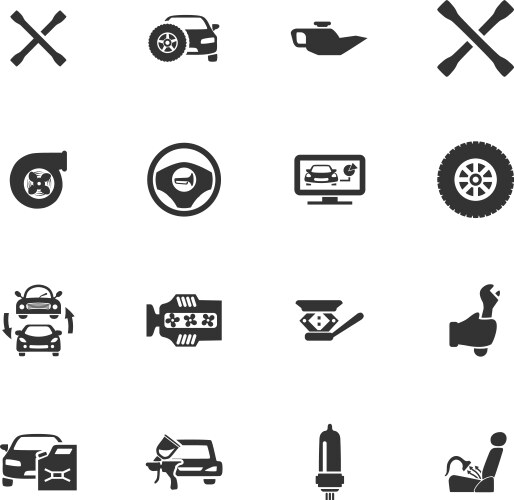 Auto icons set Royalty Free Vector Image - VectorStock