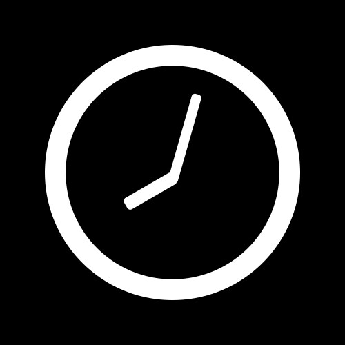 Clock face icon on white background Royalty Free Vector
