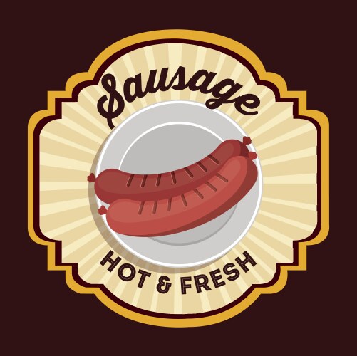 Delicious sausage design Royalty Free Vector Image