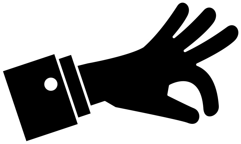 Human hand catching icon Royalty Free Vector Image