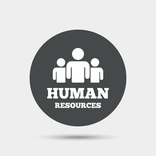 Human resources sign icon hr symbol Royalty Free Vector