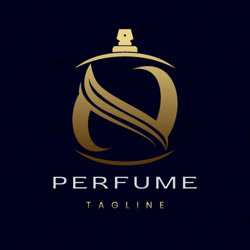 Letter a perfume logo design elegant luxury scent Vector Image