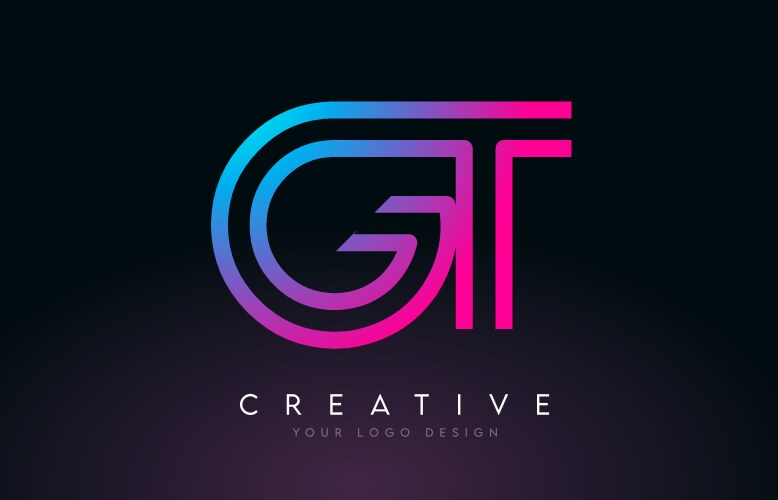 G logo letter with black lines design line Vector Image
