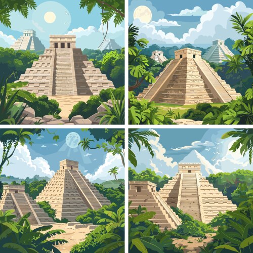 Mayan Pyramid Vector Images (over 2,300)