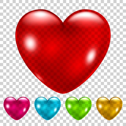 Transparent heart Royalty Free Vector Image - VectorStock