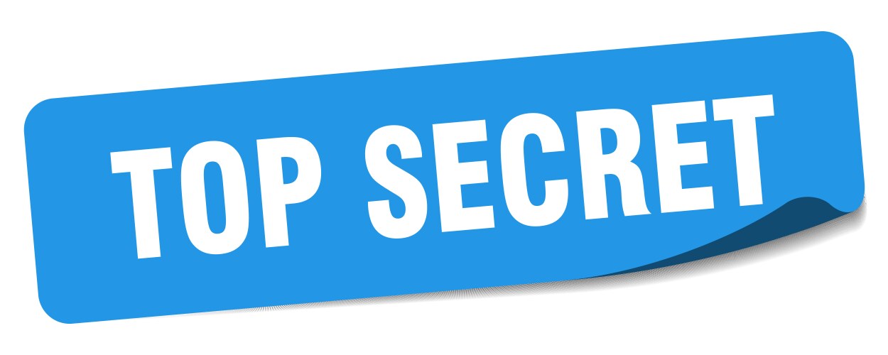 Secret sticker label Royalty Free Vector Image