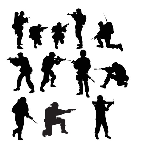 Army Men Silhouette Vector Images (over 1,300)