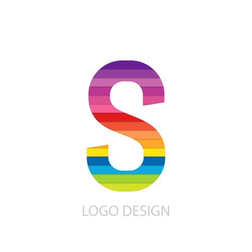 Letter s color logo design Royalty Free Vector Image