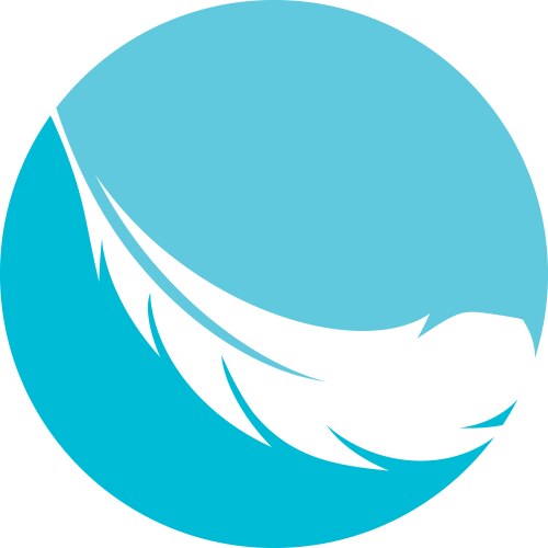 Feather logo Royalty Free Vector Image - VectorStock