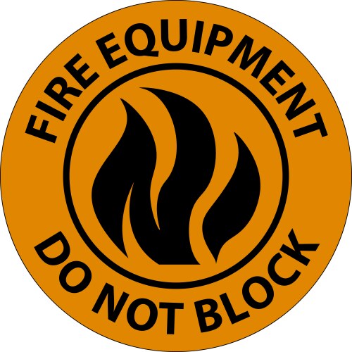 Fire extinguisher do not block sign on white Vector Image