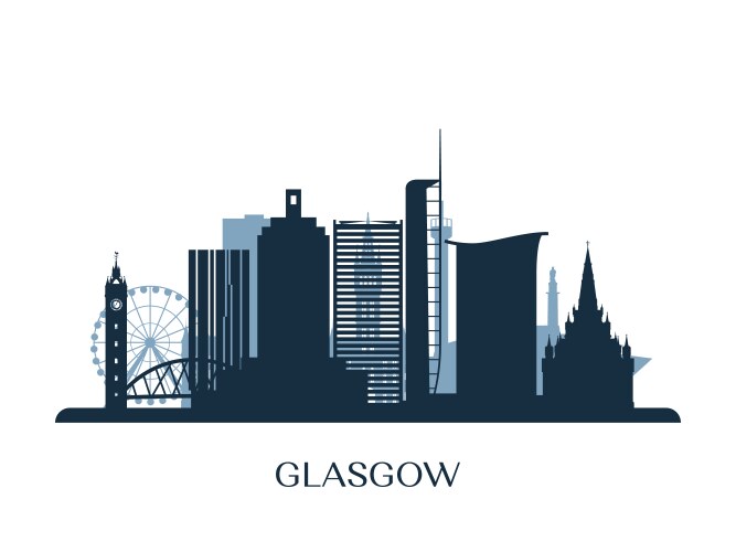 Glasgow Skyline Silhouette Vector Images (over 140)