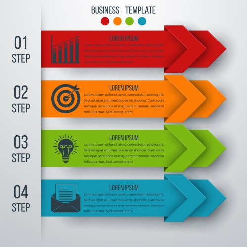 Infographics four options Royalty Free Vector Image