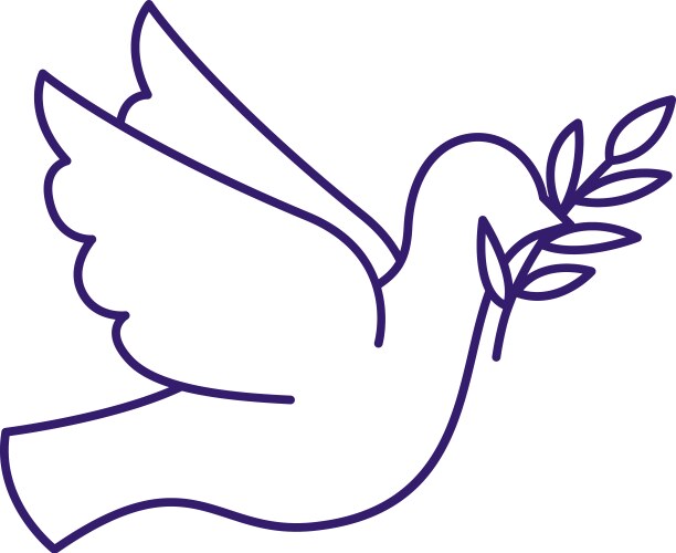 Isolated dove bird design Royalty Free Vector Image