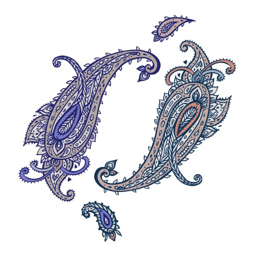 Hand drawn paisley ornament Royalty Free Vector Image
