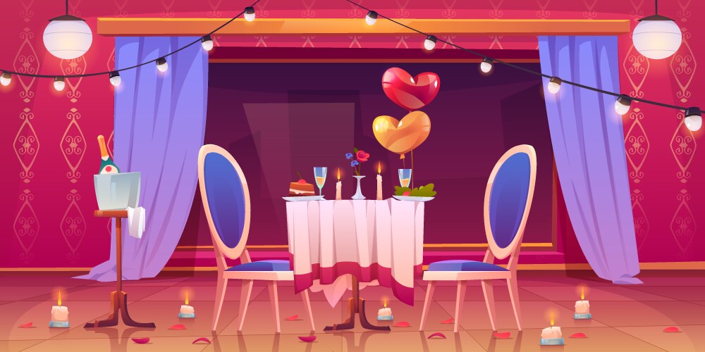 Chinese restaurant empty interior cartoon Vector Image