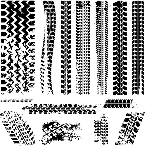 Bike tire tracks Royalty Free Vector Image - VectorStock
