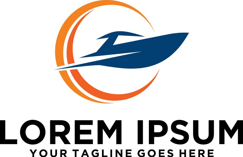 Shipping logistics logo Royalty Free Vector Image