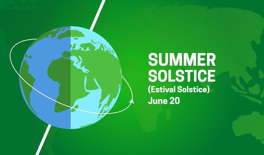 Colorful summer solstice background Royalty Free Vector