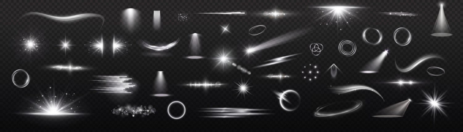 White light flare texture shine overlay effect Vector Image