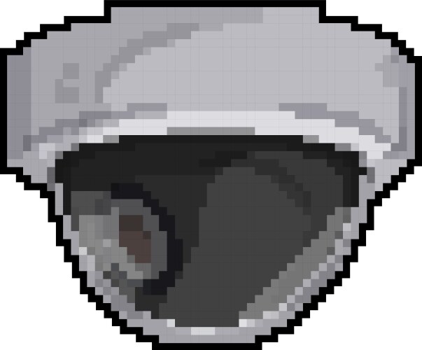 Equipment security camera cctv game pixel art Vector Image