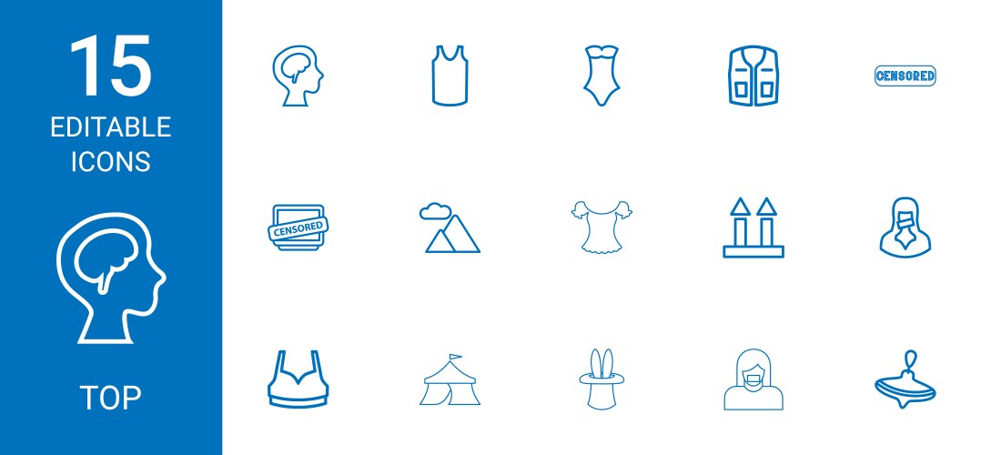 Top icons Royalty Free Vector Image - VectorStock