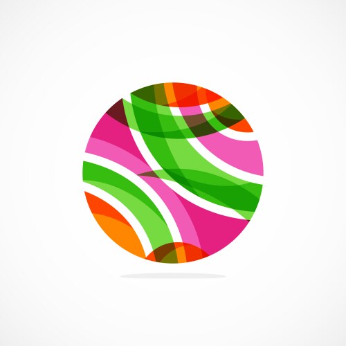 Abstract circle logo dynamic aesthetic Royalty Free Vector