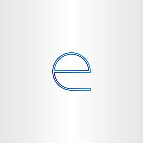 Small letter e man icon design Royalty Free Vector Image