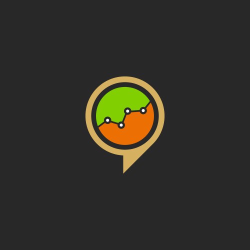 Business graph technology logo Royalty Free Vector Image